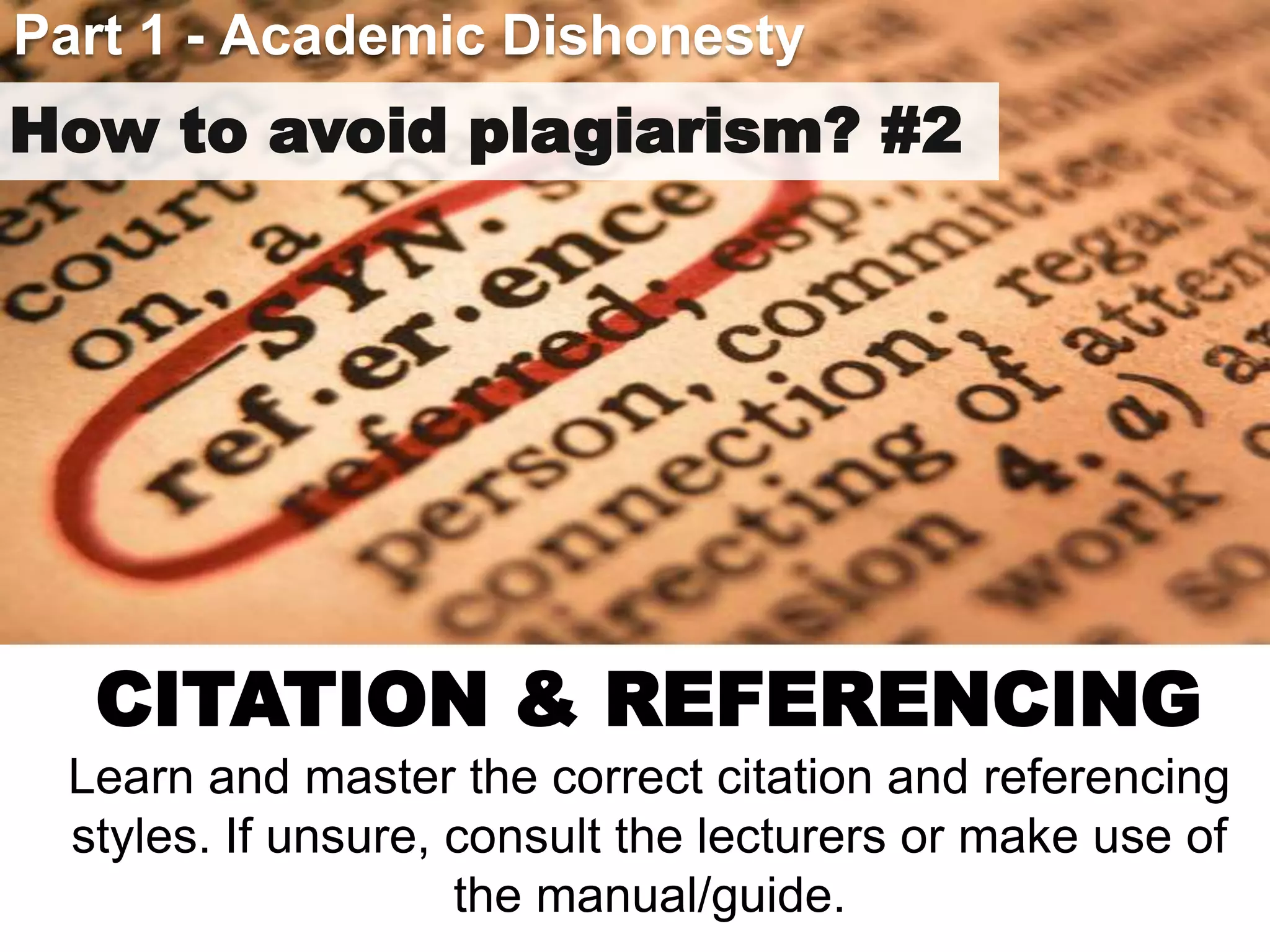 Introduction to Citations and Referencing | PPTX