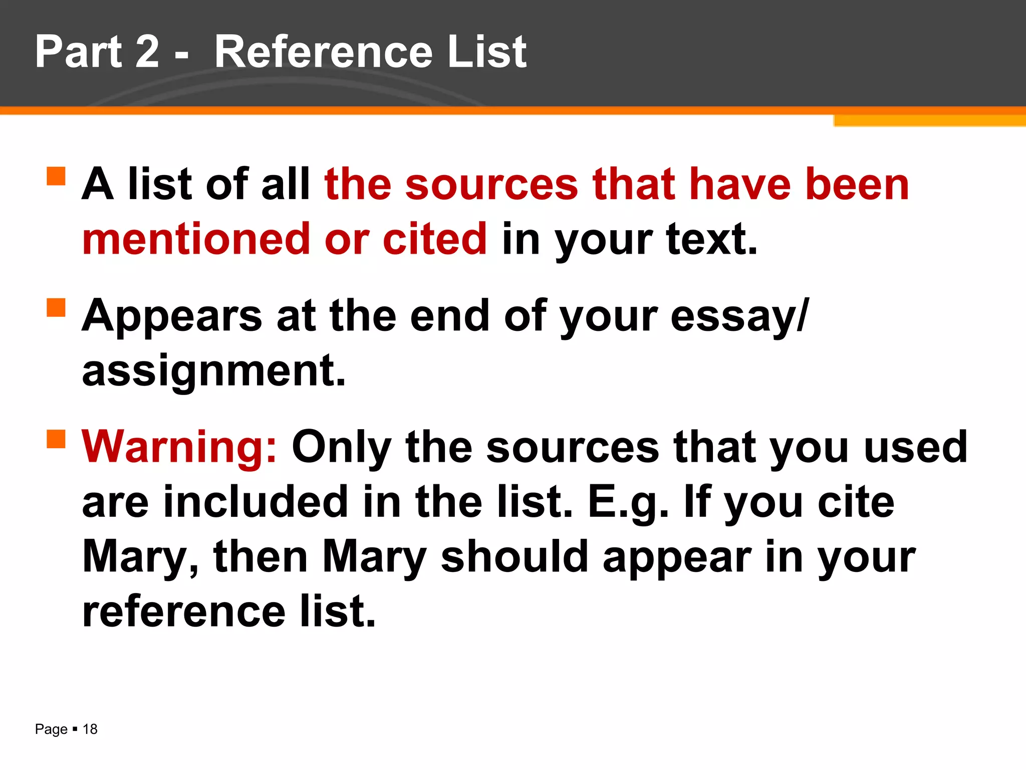 Introduction to Citations and Referencing | PPTX
