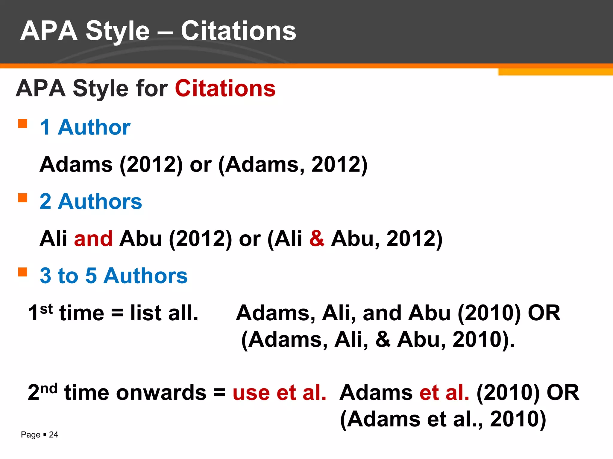 Introduction to Citations and Referencing | PPTX
