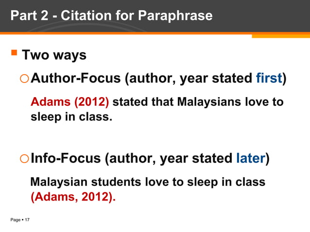 Introduction to Citations and Referencing | PPTX