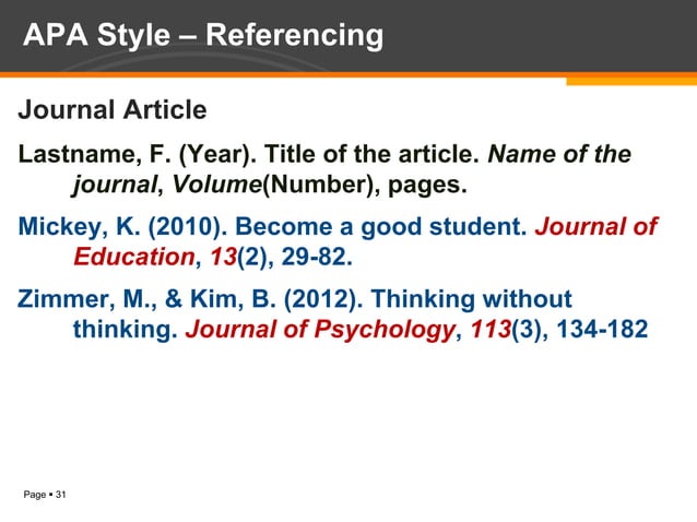 Introduction to Citations and Referencing | PPTX