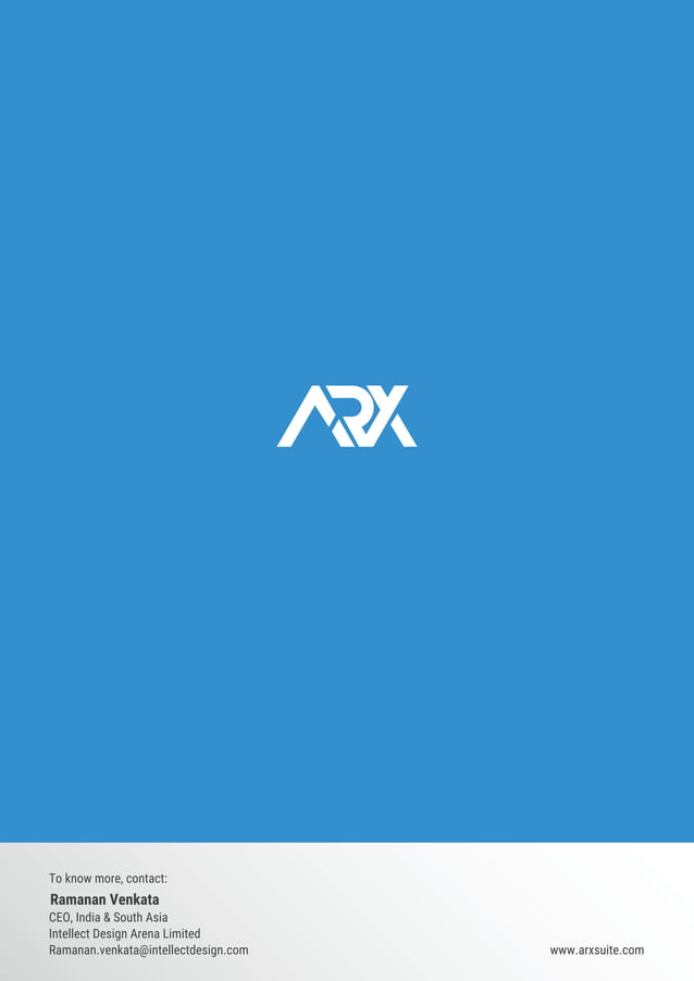 Arx brochure - Intellect Design | PDF | Internet | Computing