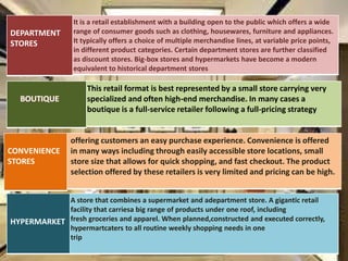 retail formats and mall management | PPTX