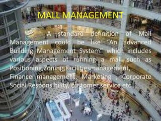 retail formats and mall management | PPTX