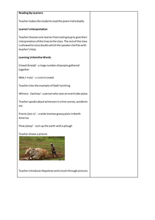 Innovative Lesson Plan : I am the People, the Mob | DOCX