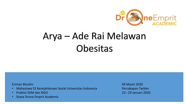 Arya ade rai melawan obesitas slide | PPT