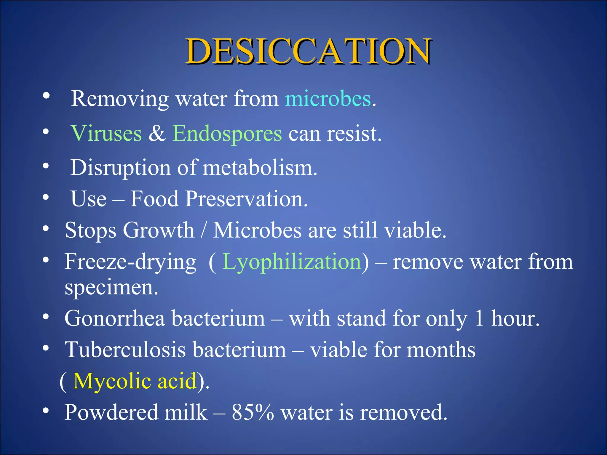 Control of Microorganisms Various Physical & Chemical Methods | PPT