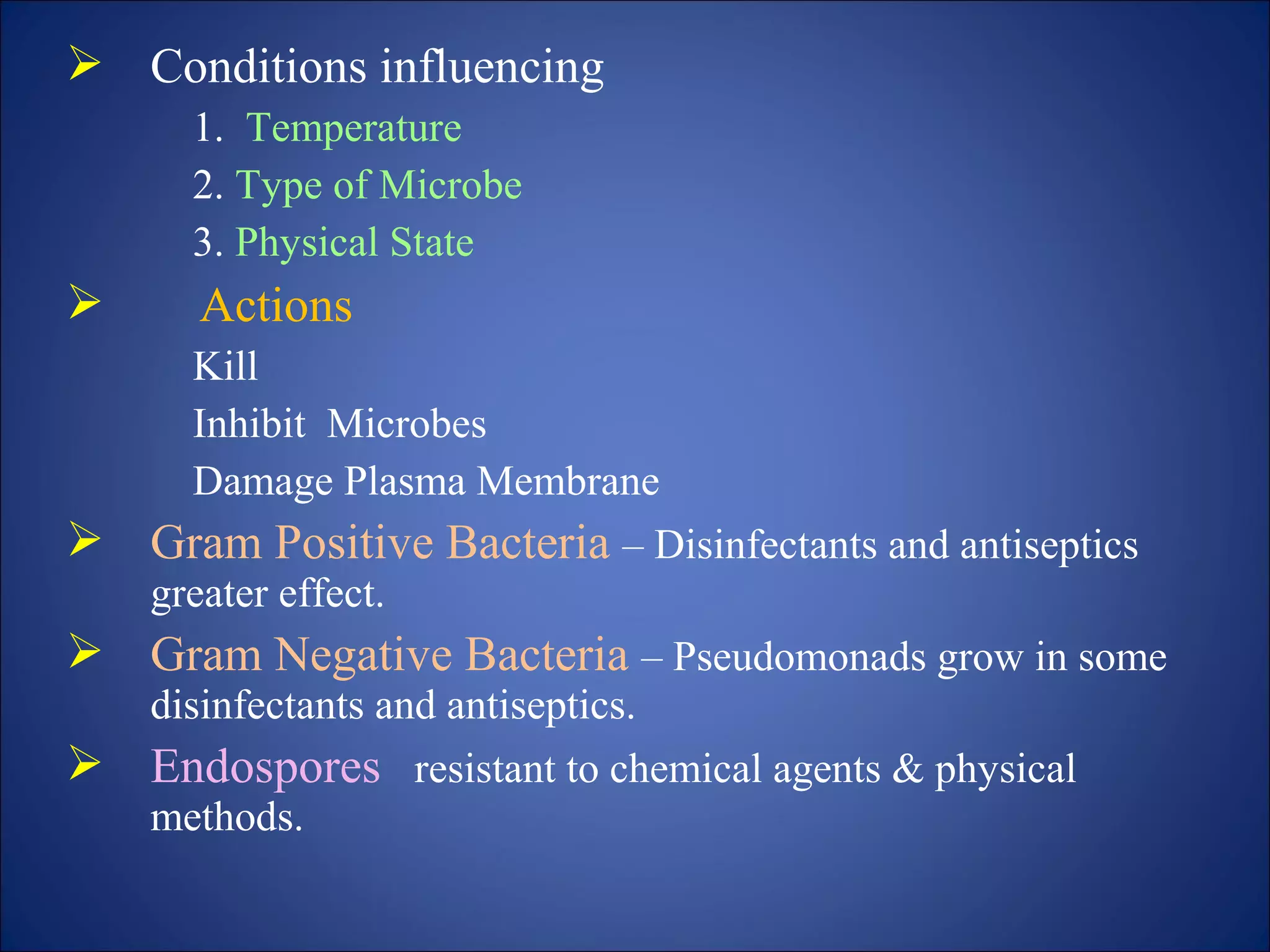 Control of Microorganisms Various Physical & Chemical Methods | PPT