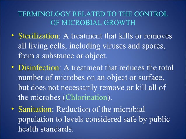 Control of Microorganisms Various Physical & Chemical Methods | PPT ...