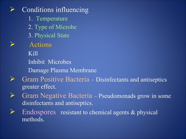Control of Microorganisms Various Physical & Chemical Methods | PPT