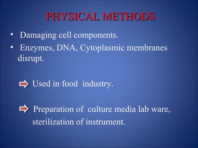Control of Microorganisms Various Physical & Chemical Methods | PPT ...