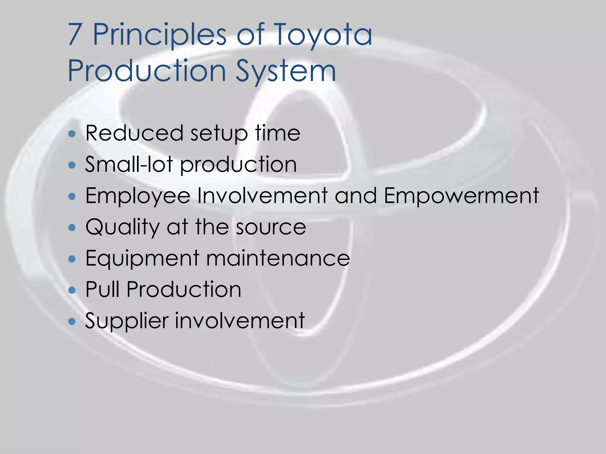 Toyota production system | PPTX