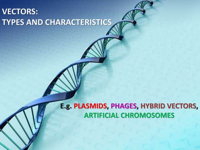 Molecular Cloning - Vectors: Types & Characteristics | PPTX