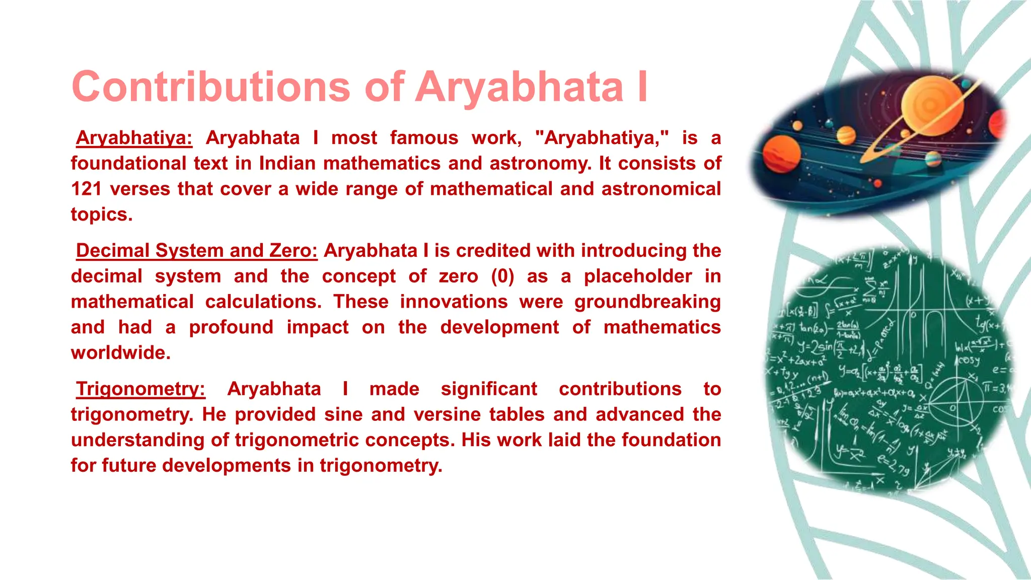 Aryabhata I, II of mathematics of both.pptx