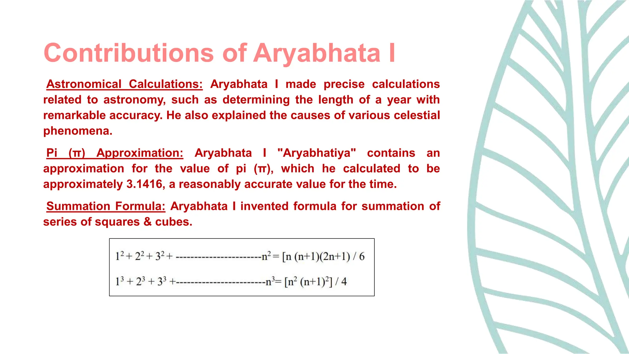 Aryabhata I, II of mathematics of both.pptx