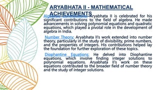 Aryabhata I, II of mathematics of both.pptx