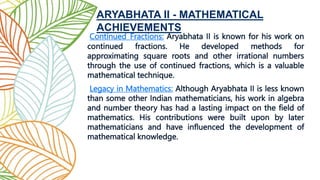 Aryabhata I, II of mathematics of both.pptx | Hinduism | Religion & Spirituality