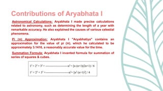Aryabhata I, II of mathematics of both.pptx