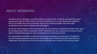 Aryabhata’s contributions to astronomy.pptx