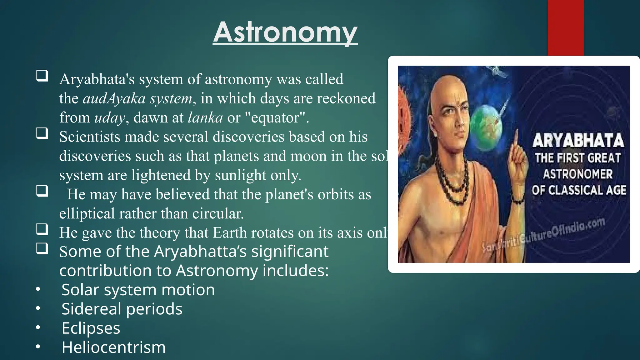 Aryabhatiya (476–550 CE). Astronomer.... | PPTX | Astrology | Religion & Spirituality