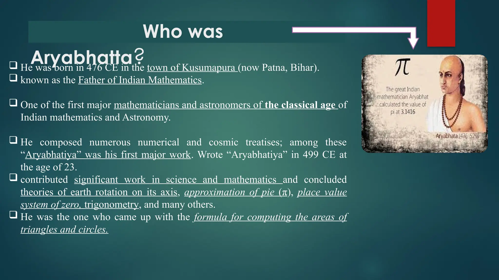 Aryabhatiya (476–550 CE). Astronomer.... | PPTX | Astrology | Religion & Spirituality