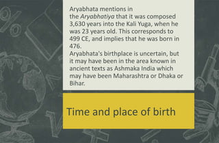 Aryabhatta | PPTX
