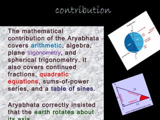 Aryabhata-An Indian Mathemagician | PPT
