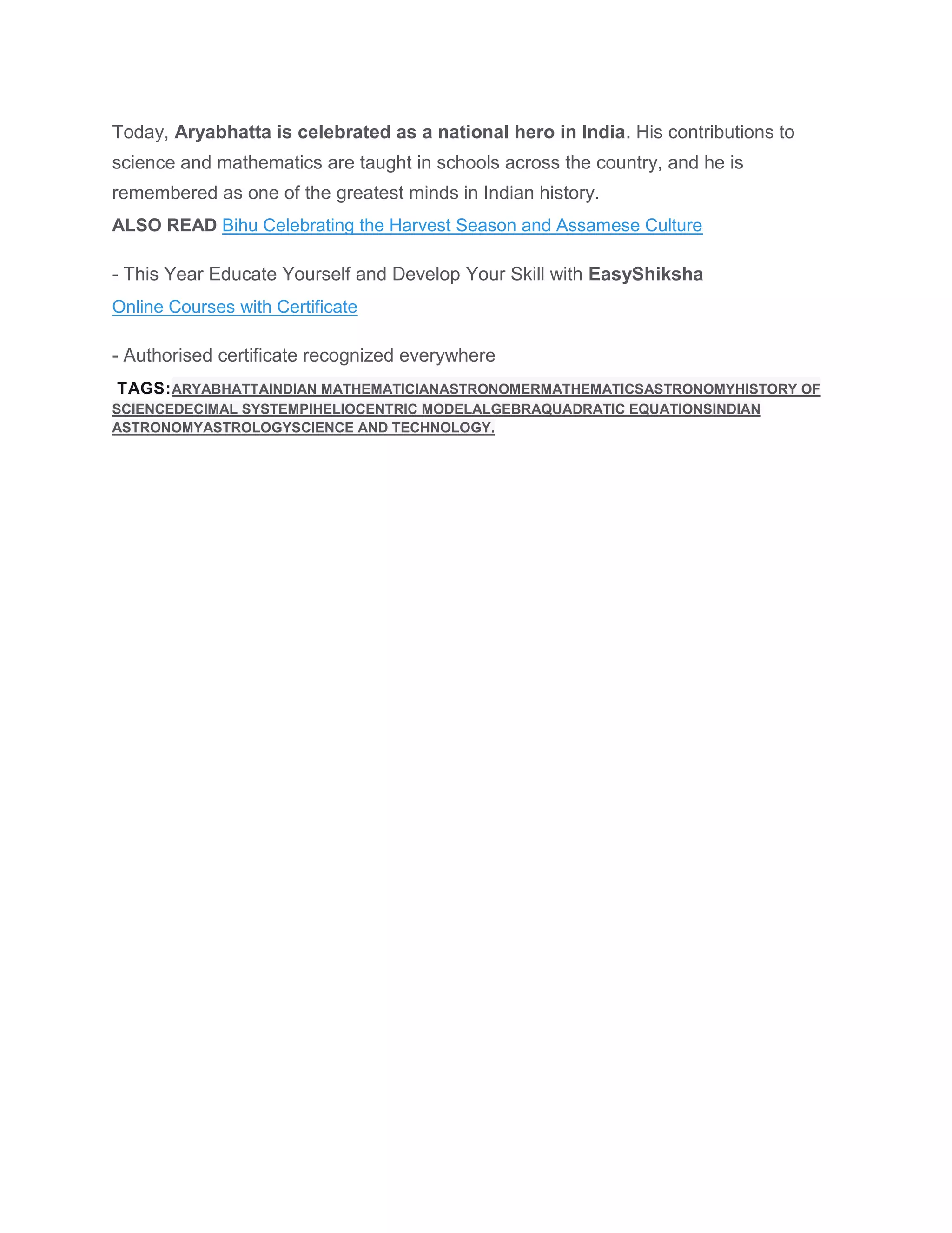 Aryabhatta The Indian Mathematician and Astronomer who Revolutionized Science.pdf