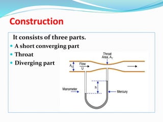venturi and orifices meter | PPTX