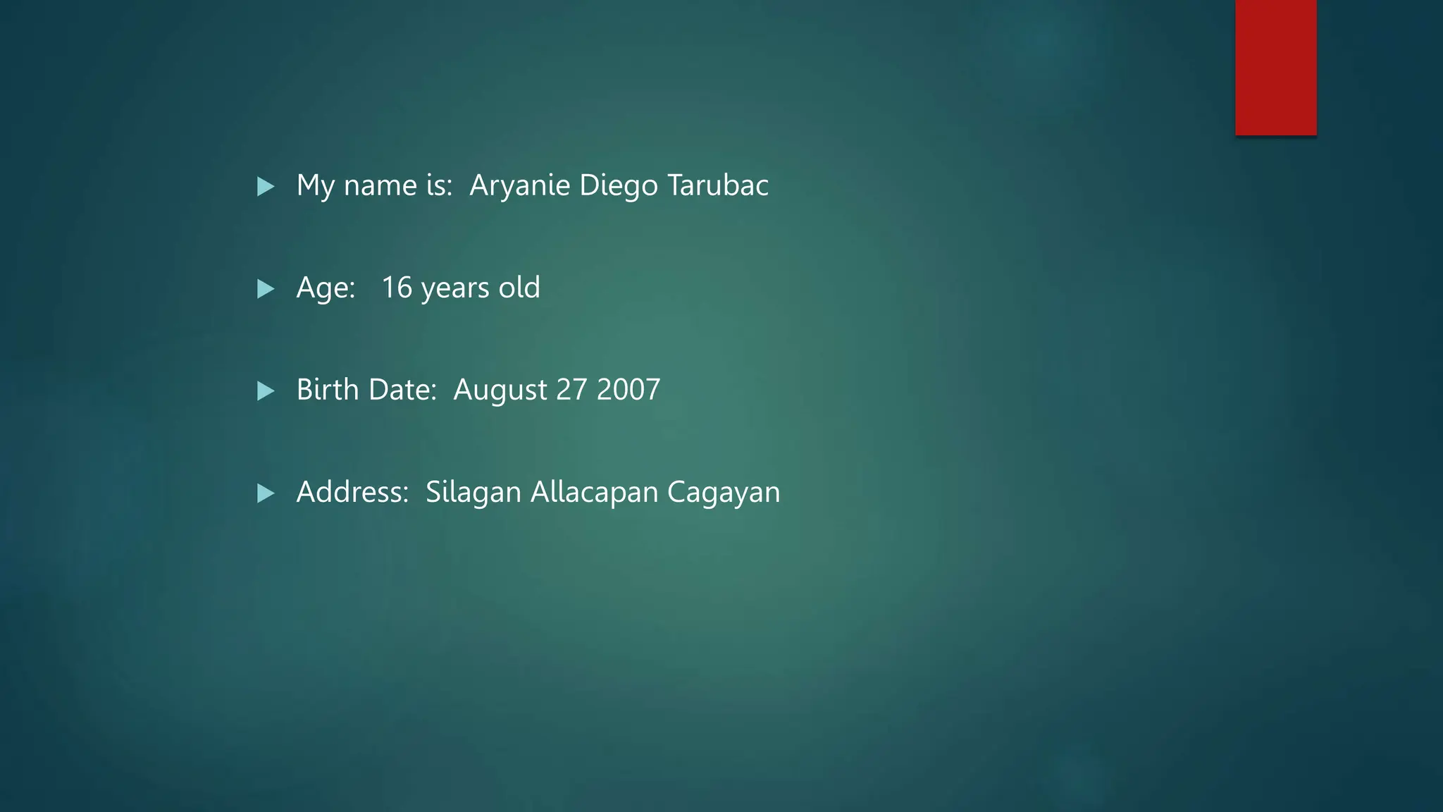 Aryanie Tarubac Presentation.pptx