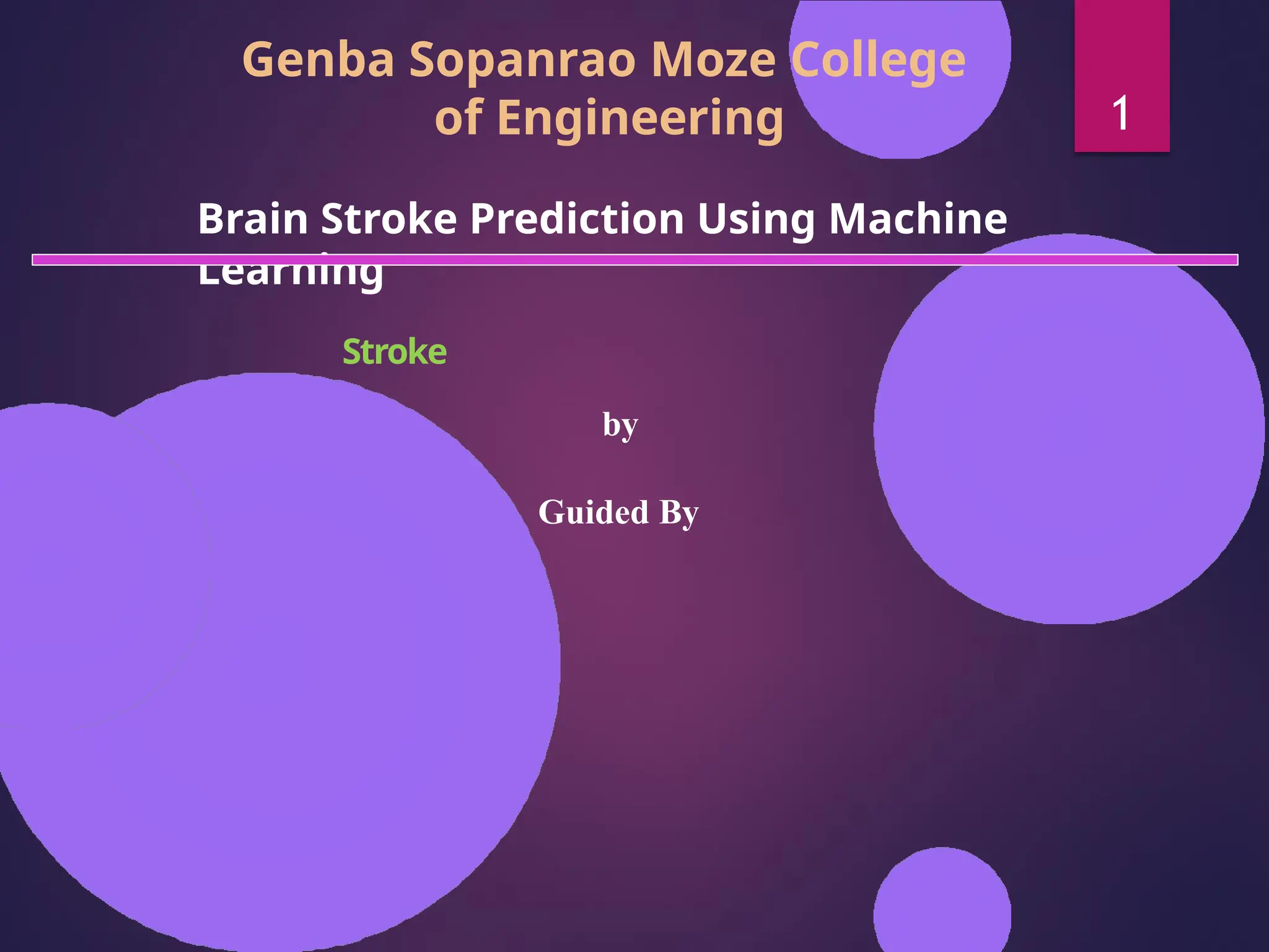 brain stroke prediction using machine learning | PPTX