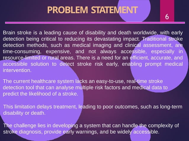 brain stroke prediction using machine learning | PPTX