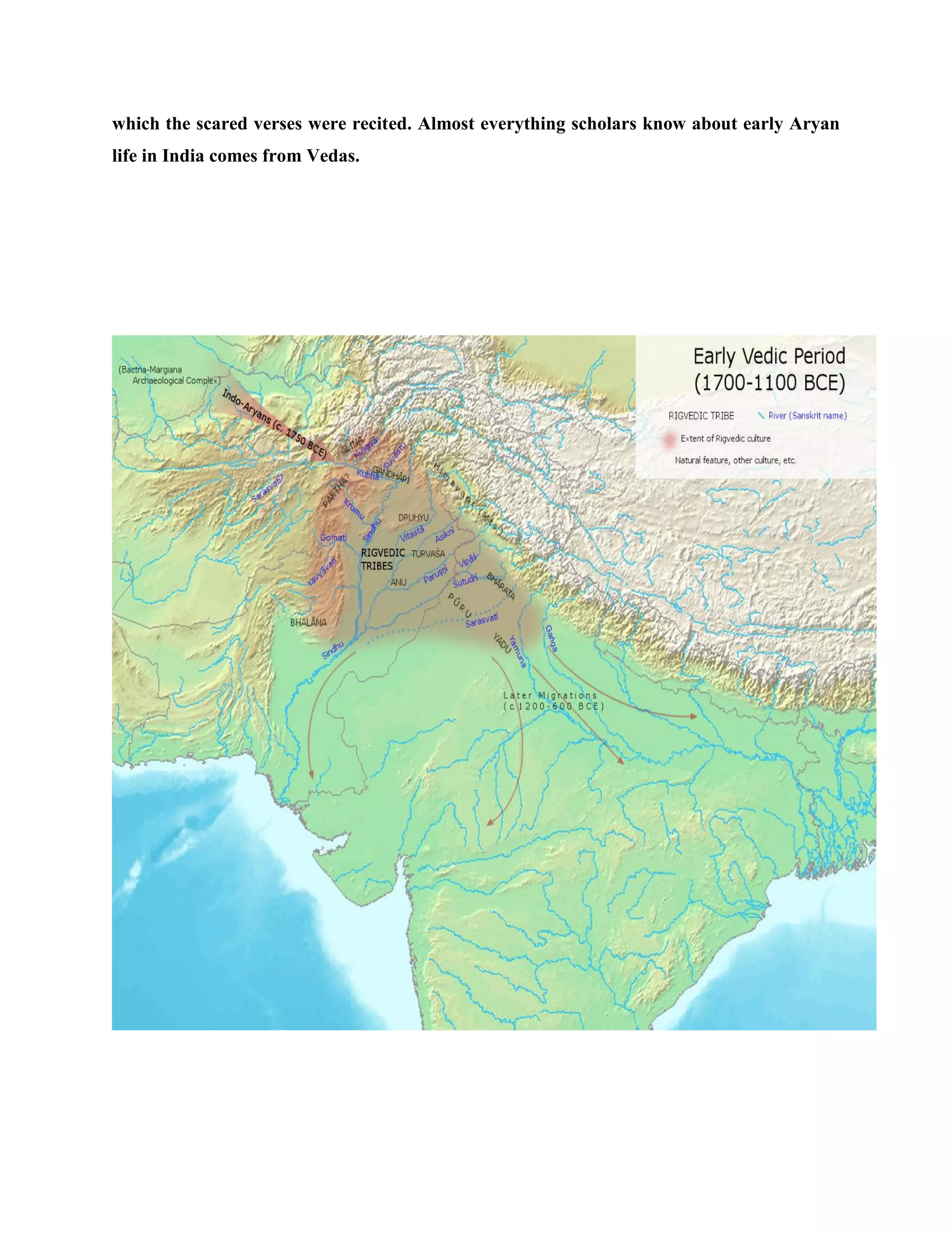 SOUTH ASIAN HISTORY THE ARYANS { VEDIC AGE} | PDF