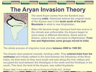 Aryan history assignment project aryans.ppt