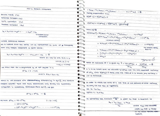 Time Series Analysis Notes Heheheheh Pdf