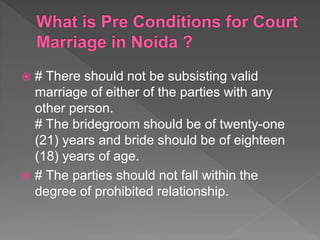 Court Marriage in Noida | PPT