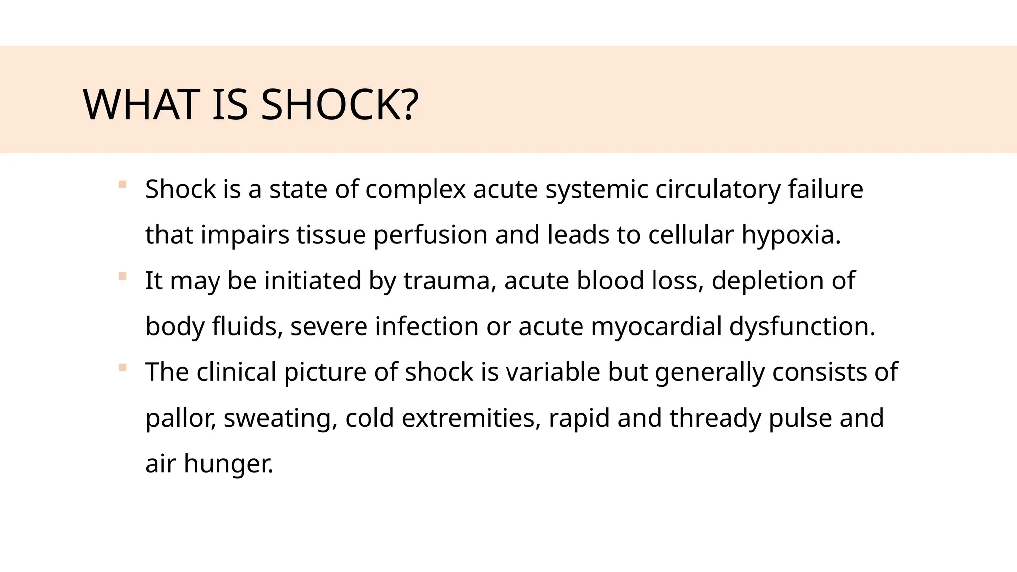 PATHOPHYSIOLOGY AND TYPES OF SHOCK - MBBS.pptx
