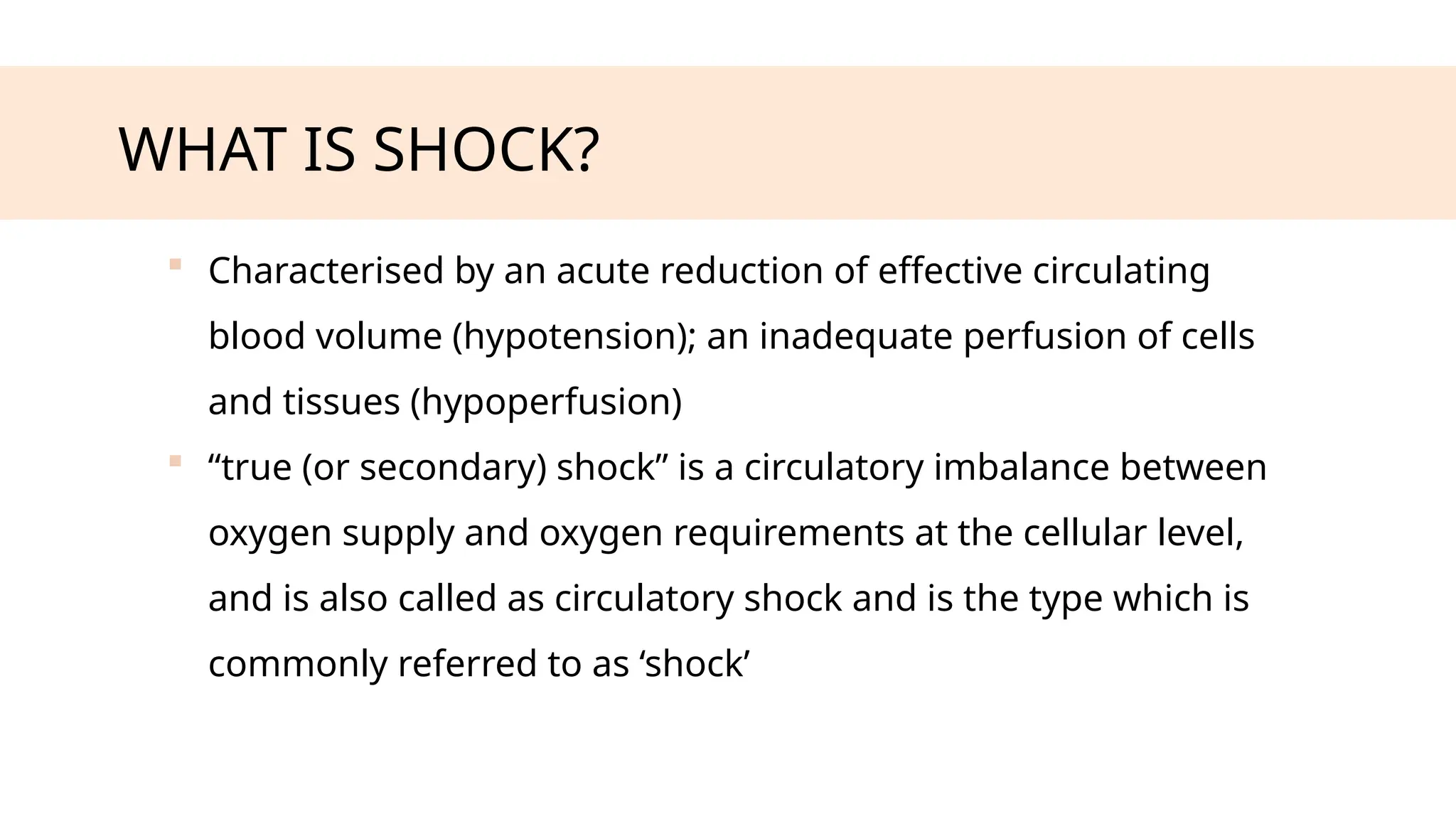 PATHOPHYSIOLOGY AND TYPES OF SHOCK - MBBS.pptx