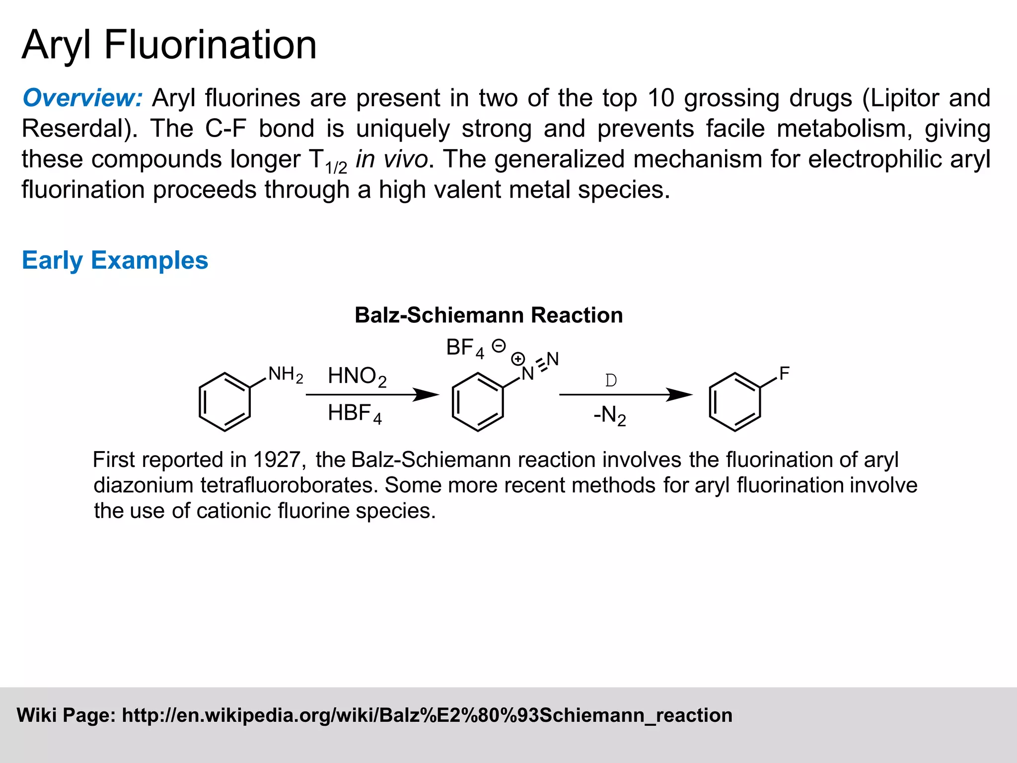Aryl fluorination | PPTX