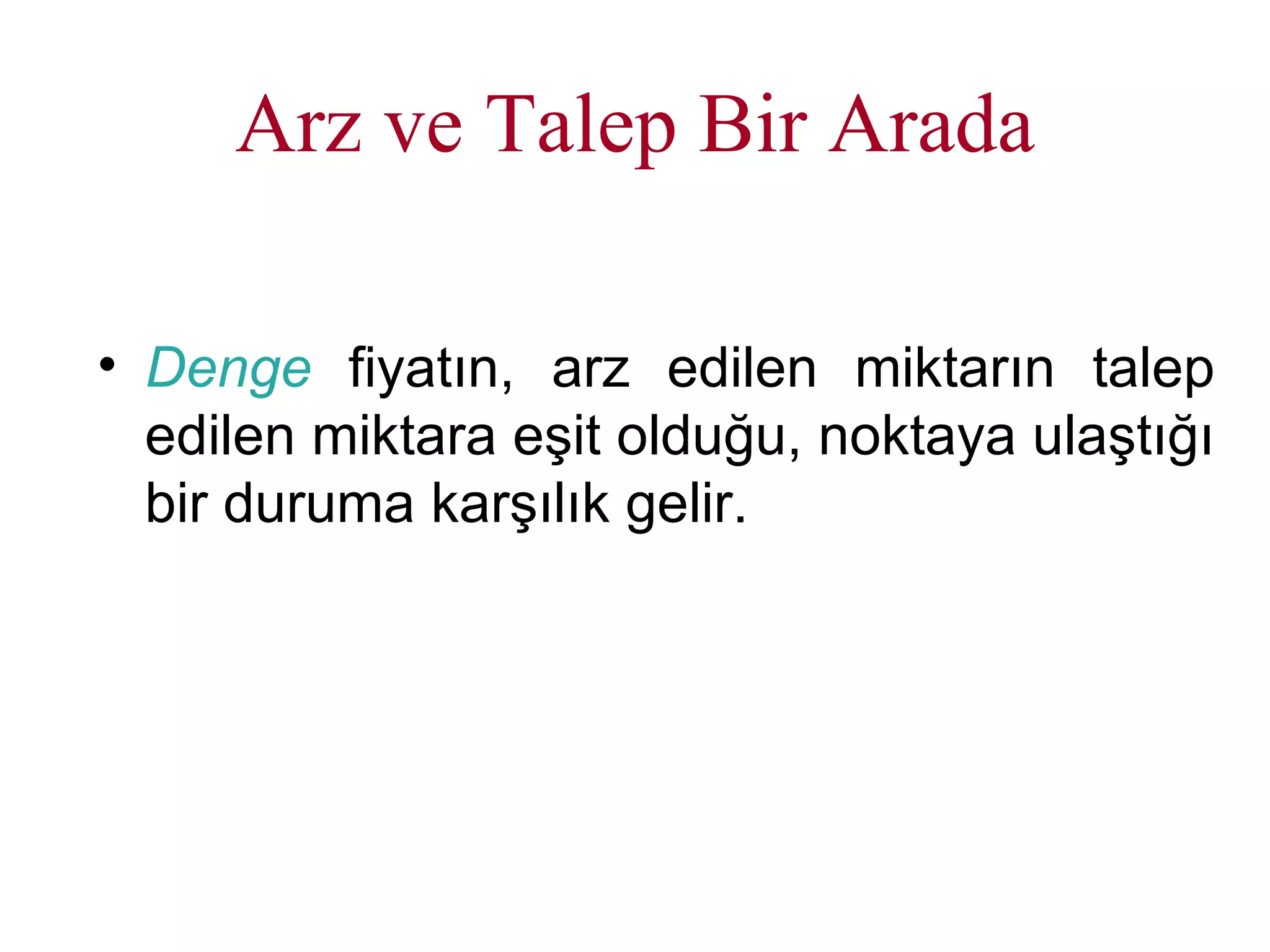 Arz talep-1 | PPT