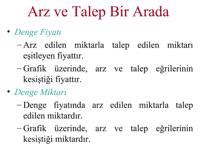 Arz talep-1 | PPT