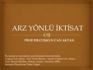 Arz Yönlü İktisat | PPT