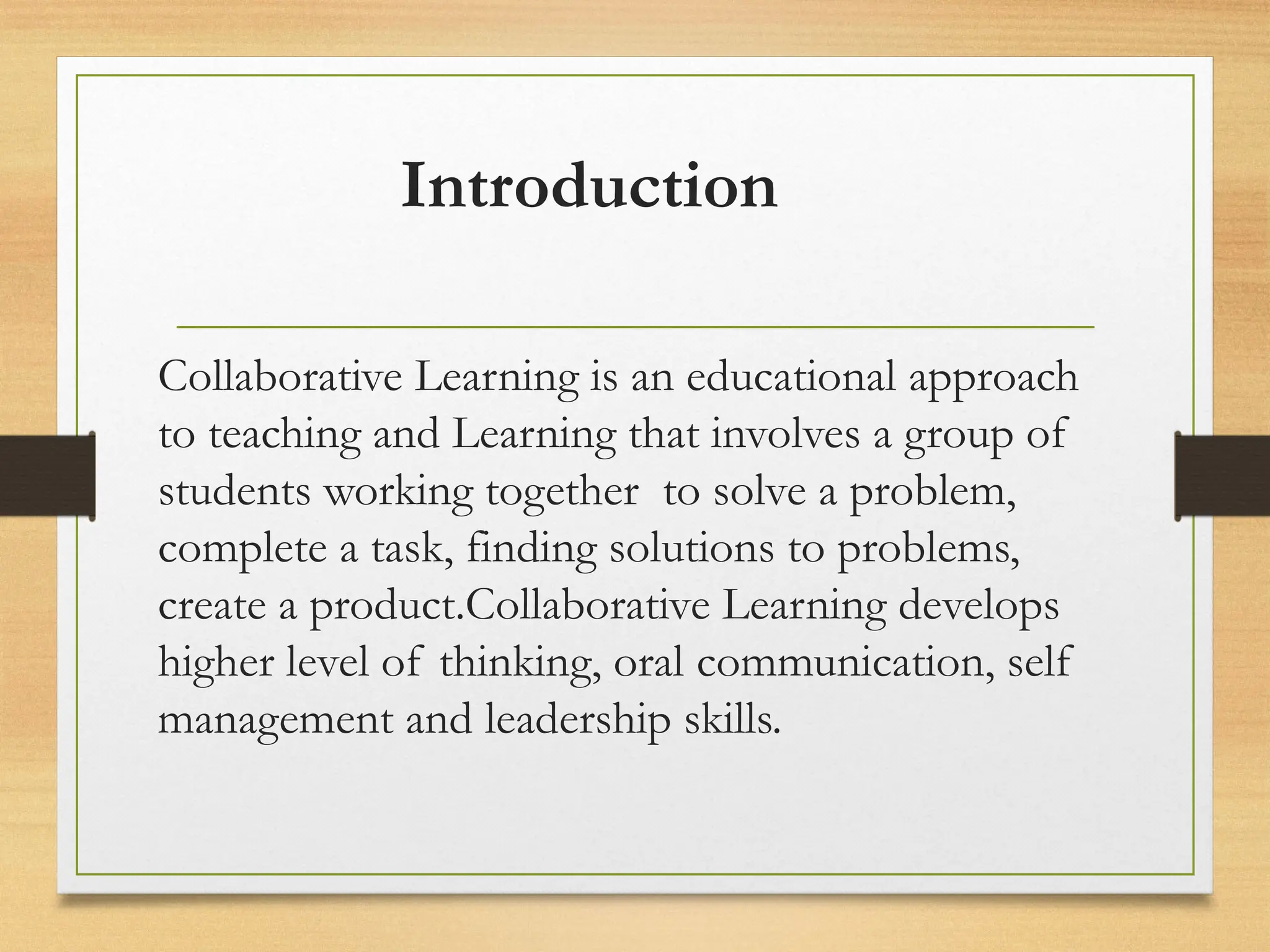information how to deal with collaborative learning | PPTX | Education