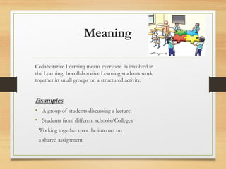 information how to deal with collaborative learning | PPTX | Education