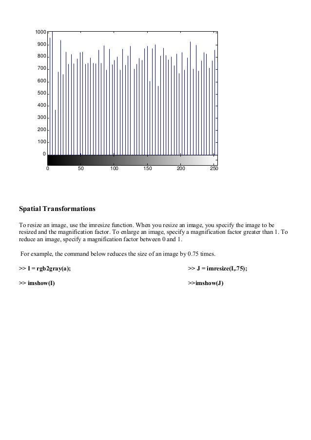 Simple Matlab Tutorial Using Matlab Inbuilt Commands