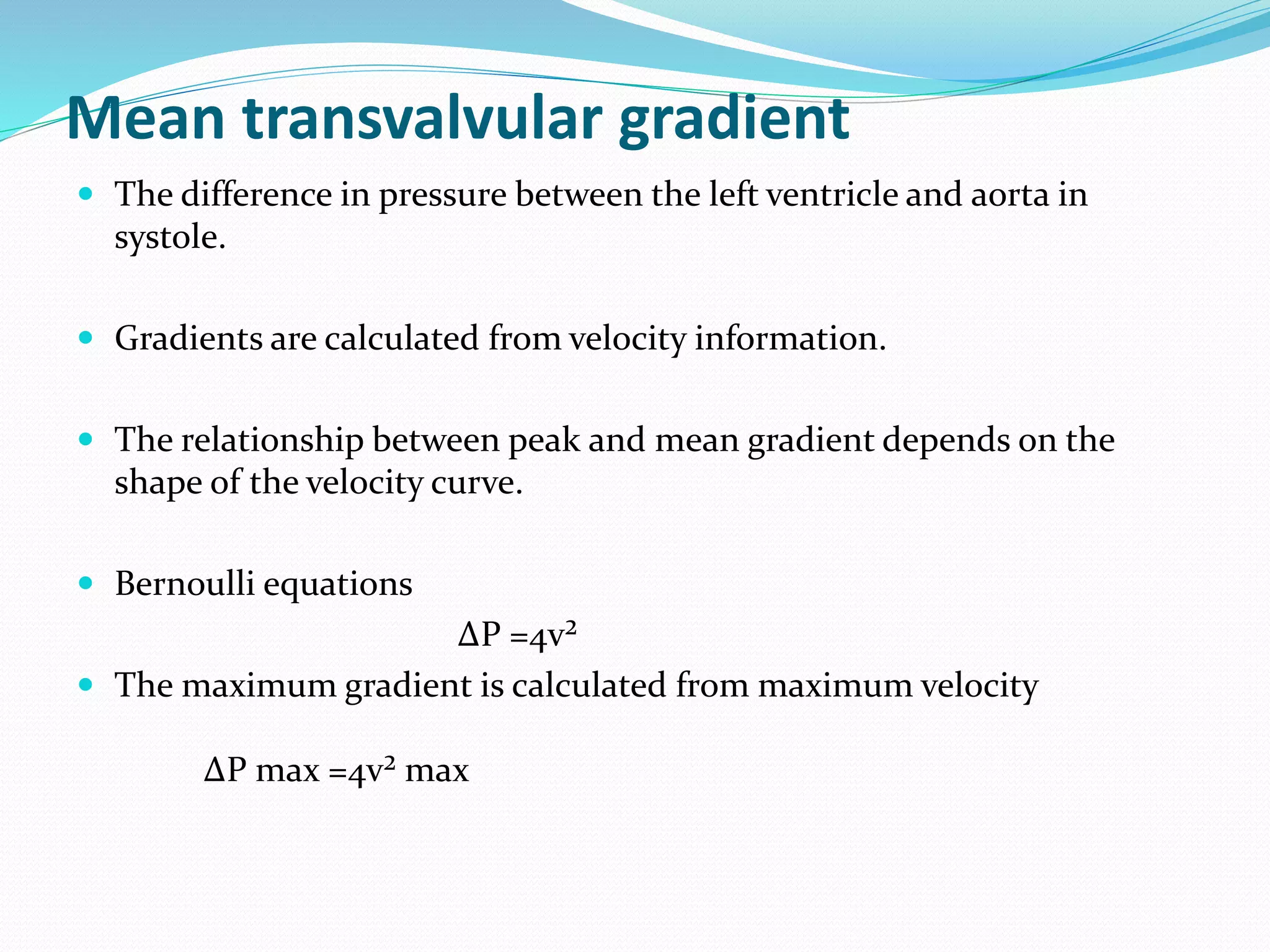 Aortic stenosis - Echocardiography | PPTX