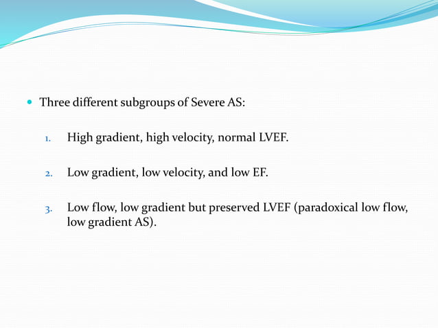 Aortic stenosis - Echocardiography | PPTX
