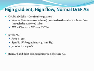 Aortic stenosis - Echocardiography | PPTX