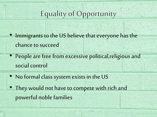 Traditional American Values and Beliefs | PPTX