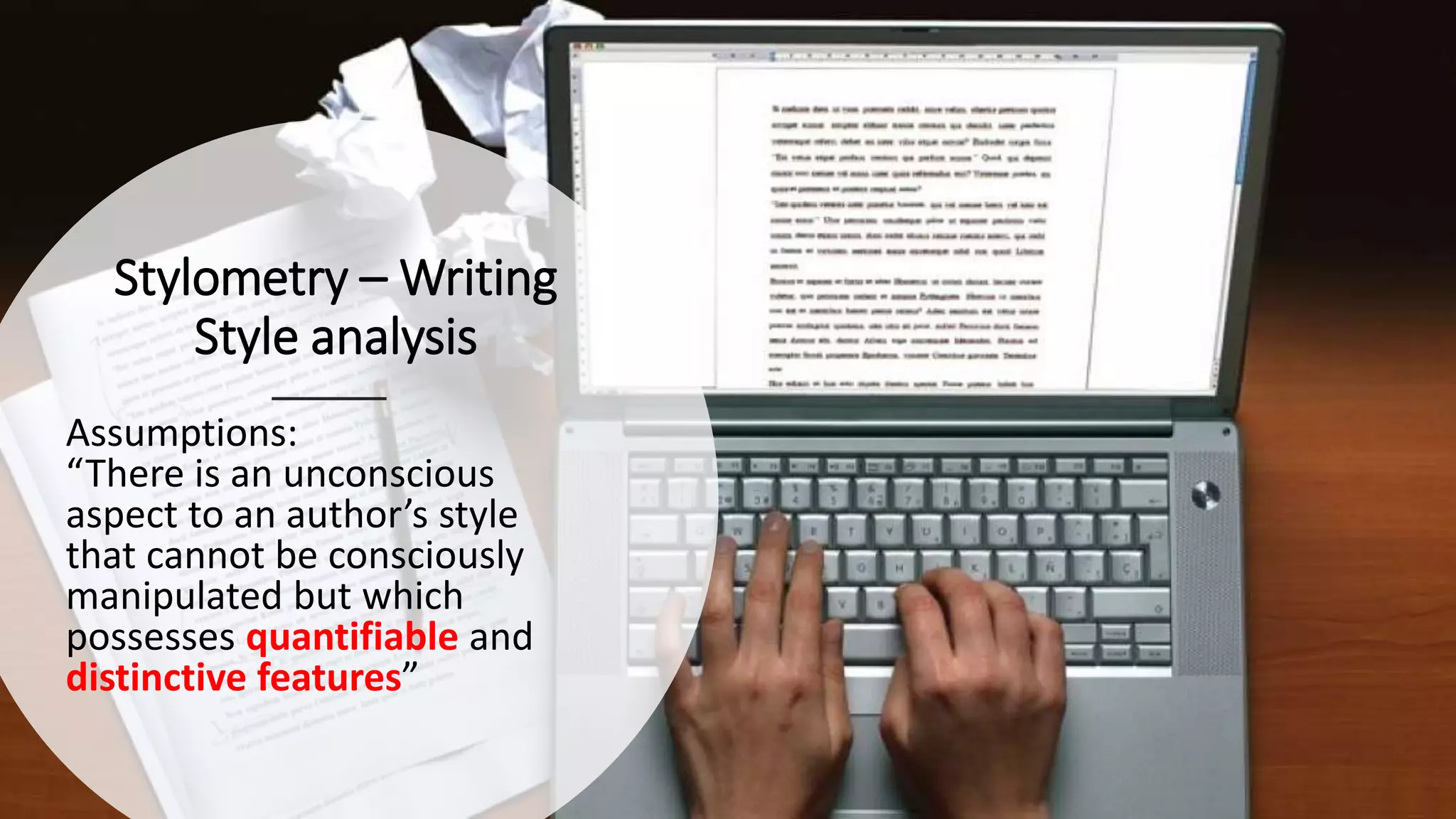 Stylometry In Authentication | PPTX